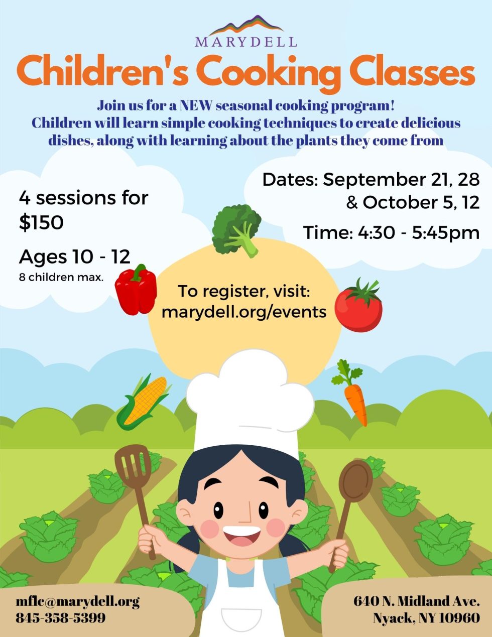 Fall Children’s Cooking Classes 2023 | Marydell Faith And Life Center